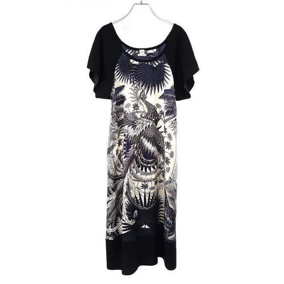 Hermes | Sweaters | Hermes Mythiques Phoenix Silk Wool Knit Dress Black ...